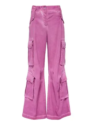 Dolce & Gabbana Mid-rise Flared Cargo Pants - Pink