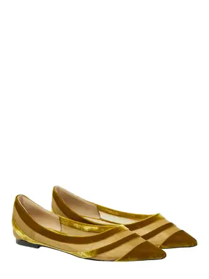 JIMMY CHOO Love Ballet Flats - Gold