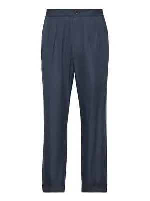 TOM FORD Cotton And Silk Straight Pants - Blue
