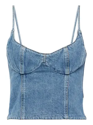 Magda Butrym Denim Bustier - Blue