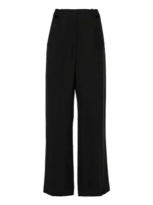 MUGLER Cutout Wide-leg Trousers - Black