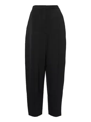 Khaite Ashford Wool-blend Straight Pants - Black