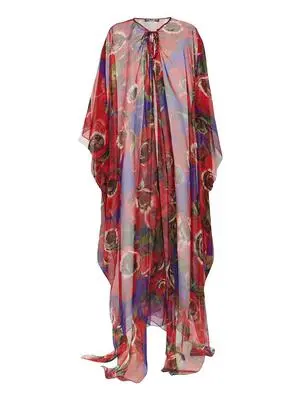 Dolce & Gabbana Anemone Silk Chiffon Kaftan - Multicoloured