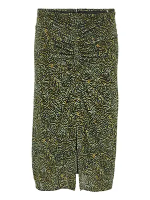 Isabel Marant Draped Jersey Midi Skirt - Multicoloured