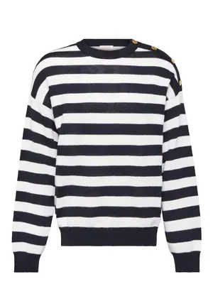 Valentino Garavani Striped Cotton And Wool Sweater - Multicoloured