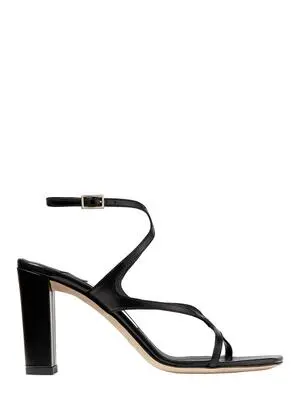 JIMMY CHOO Jimmy Choo Azie 85 Nappa Leather Sandals Black