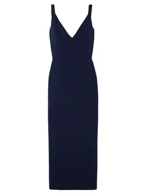 Galvan Tyra Stretch-knit Midi Dress - Blue