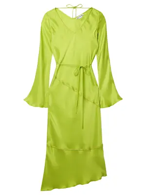 Acne Studios Satin Midi Dress - Green