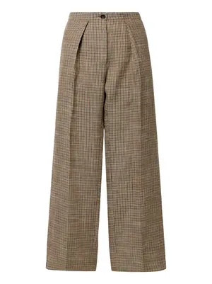 Acne Studios Pleated Wide-leg Pants - Brown
