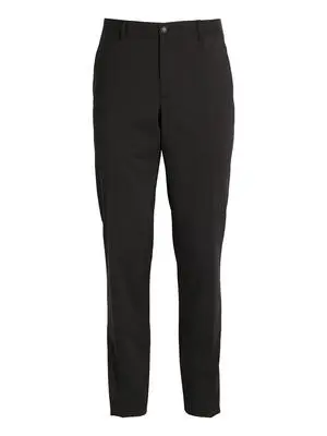 Giorgio Armani Virgin Wool Straight Trousers - Black