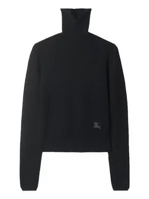 Burberry Wool Blend Rollneck Sweater - Black