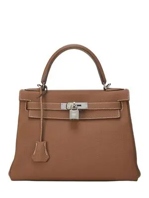 HERMÈS Hermès Kelly Sellier 28 In Gold Togo Leather With Palladium Hardware