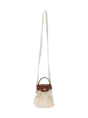 Longchamp Le Pliage Filet Shoulder Bag Xs - Beige
