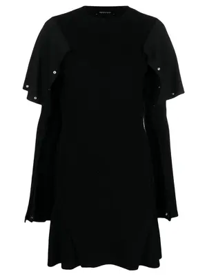 KIKO KOSTADINOV Horsebow Layered Minidress - Black