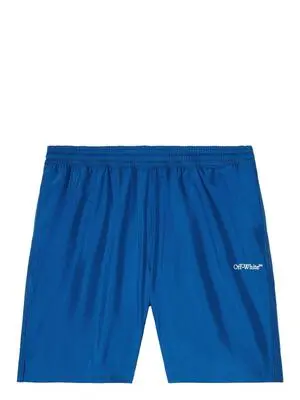Off-White Arrows-print Swim Shorts - Blue