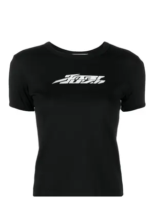 AMBUSH Reflective Logo Cotton T-shirt - Black