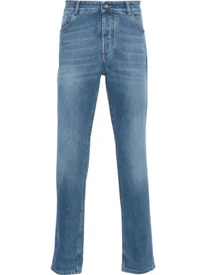 Brunello Cucinelli Mid-rise Slim Jeans - Blue
