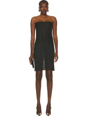 Saint Laurent Sheer Strapless Dress - Ebene