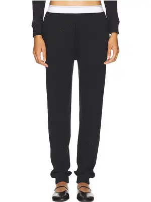 Alexander Wang Waffle Jogger Pant - Black
