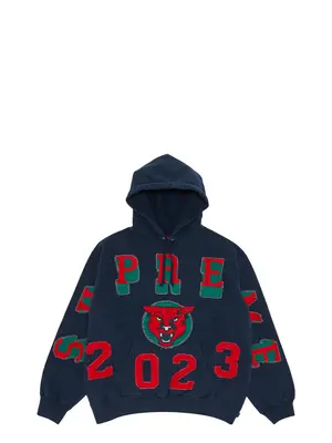 Supreme Washed Panther Hooded Sweatshirt - Blue