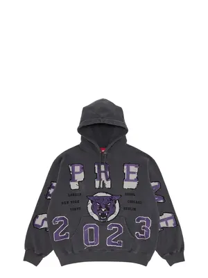 Supreme Washed Panther Hooded Sweatshirt - Black