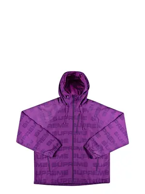 Supreme Logo Ripstop Hooded Track Jacket - Purple