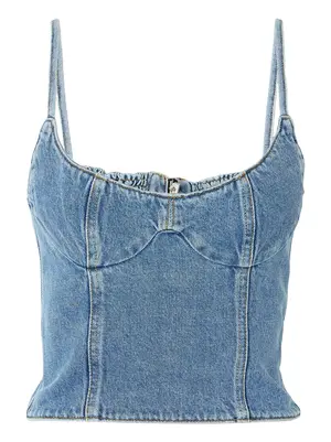 MAGDA BUTRYM Magda Butrym Cropped Denim Bustier
