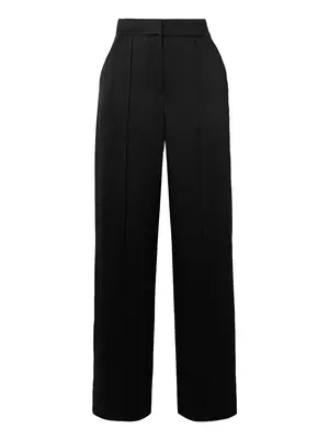 Simkhai Kyra Satin Wide-leg Pants - Black