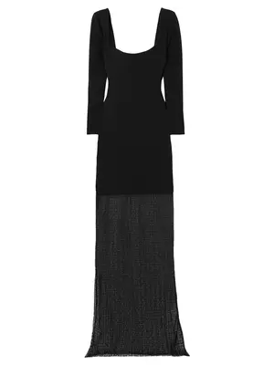 Givenchy Lace-trimmed Jersey Maxi Dress - Black