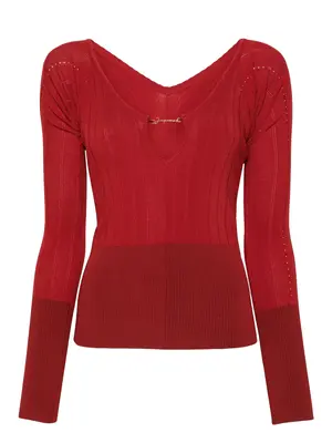 Jacquemus Le Haut Logo-plaque Top - Red