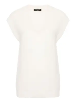 Fabiana Filippi V-neck Knitted Vest - Neutrals