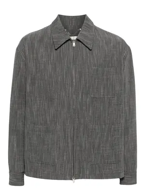 GOLDEN GOOSE Mélange Virgin Wool-blend Shirt Jacket - Grey