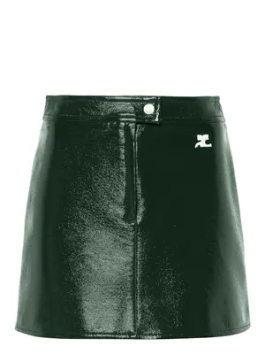 COURREGES Courrèges Re-Edition Vinyl Mini Skirt Green