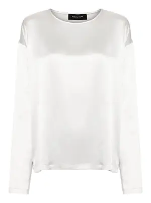 Fabiana Filippi Silk Satin Blouse - Silver