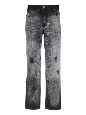 Balmain Mid-rise Straight-leg Jeans - Black