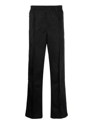 Needles Logo-embroidered Straight-leg Trousers - Black