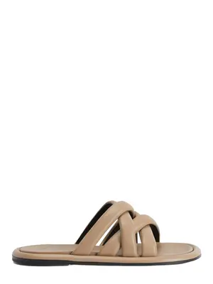 GIUSEPPE ZANOTTI Jacobseen Leather Sandals - Neutrals