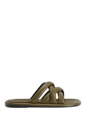 GIUSEPPE ZANOTTI Jacobseen Leather Sandals - Green