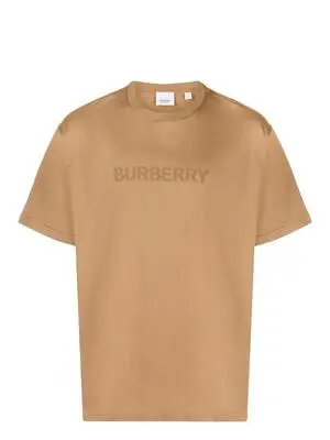 Burberry Logo-print Cotton T-shirt - Brown