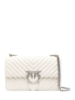 Pinko Classic Love One Shoulder Bag - White