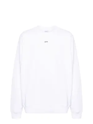 Off-White Embroidered-logo Cotton Sweatshirt - White