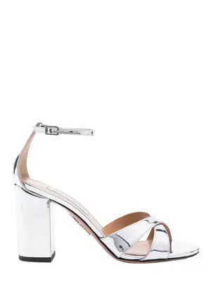 AQUAZZURA Devine 90mm Sandals - Silver