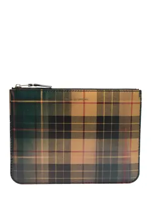 Comme Des Garçons Tartan Check Pouch - Yellow