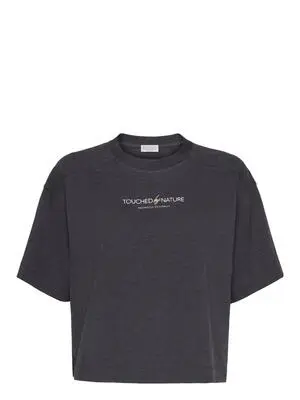 BRUNELLO CUCINELLI Brunello Cucinelli Logo Print Cotton T-Shirt