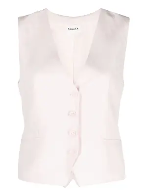 P.a.r.o.s.h V-neck Tailored Waistcoat - Pink