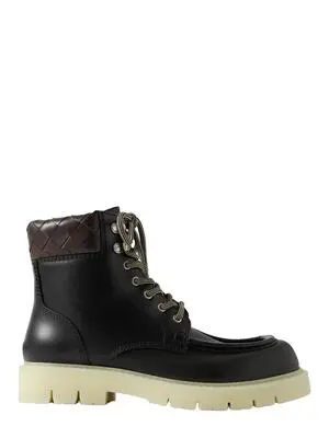 Bottega Veneta Haddock Leather Ankle Boots - Black