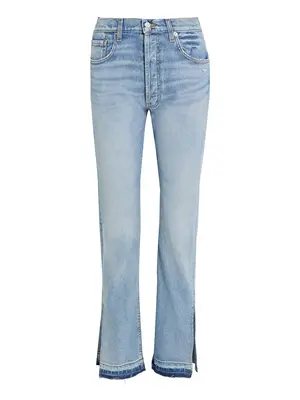 EB DENIM High-rise Straight-leg Jeans - Light Denim