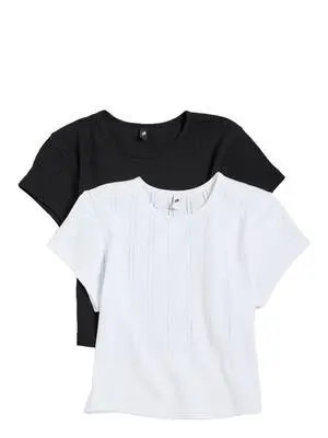 COUCOU The Baby Tee 2-pack - White/black