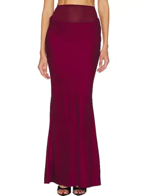 Nbd Eleni Maxi Skirt - Oxblood Red