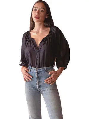 DÔEN DOEN Jiana Blouse Navy